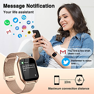 JYNZYUPO Smart Watch for Men Women,(Answer/Make Call) 1.84" Touch Screen Waterproof, 100+ Sport Modes, Fitness Activity Tracker, Heart Rate Sleep Monitor, Pedometer, Smart Watches for Android iOS