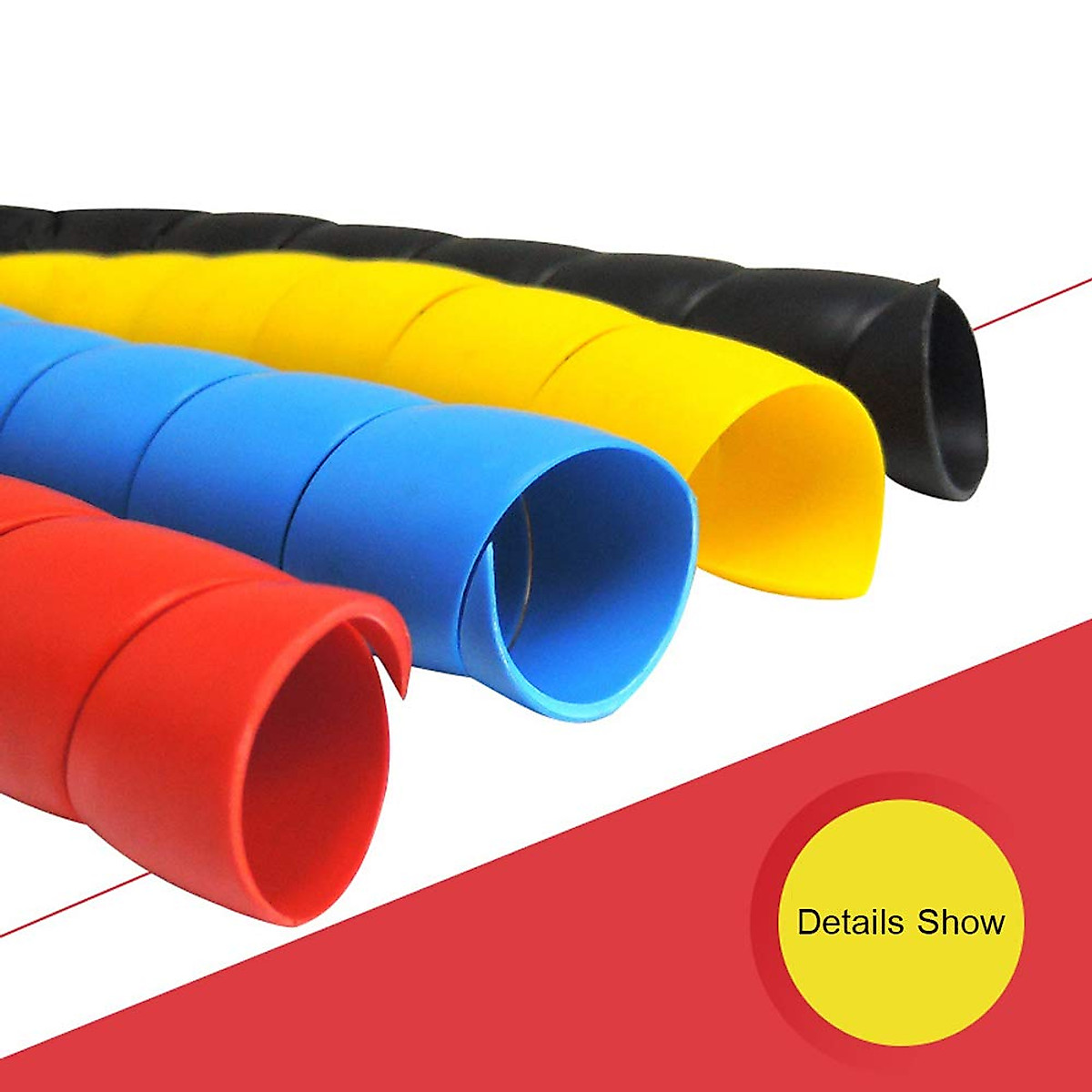 Dog and Cat Cord Protector 32.8ft Wire Protector Sleeve Covers for Cord Protects Your Pets from Chewing Through Insulated Cables 5 PCS/Pack 32.8ft in Total 10mm Width by FUNZON