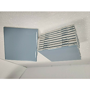 Blue Waterfall 4 in Ceramic Tile 4.25 inch Shower Bathroom Kitchen Backsplash Daltile Color 0169 4x4 Subway Square 10 Piece Box