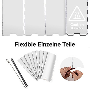 Ithyes Stove Windscreen camping stove windbreak outdoor camping accessories 10 plates wind screen foldable camping gas stove windshield cookware equipment