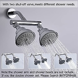 HAOXIN Double Outlet Shower Manifold with Shut Off Valve,Suitable for Dual Sprayer Showering System,Chrome,STC03