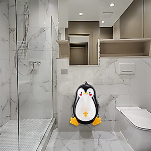 Boy Pee Potty with Aiming Potty Training Urinal Penguin Training Urinal Boy Urinal Toddler Pee Trainer Toilet Bathroom Funny Baby Training Potties (Black)
