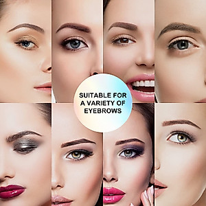 Eyebrow Stamp Stencil Kit, Professional Eyebrow Stamp and Stencil Kit for Perfect Brow, Long-lasting, Waterproof Eyebrow Tools Powder Kit for Women Makeup (Natural Black)