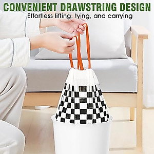 2 Gallon Trash Bags, GloDeals Small Trash Bag/Drawstring Garbage Bags, 120 Count Wastebasket Liners Durable Small Trash Bags for Bathroom, Kitchen, Bedroom, Office, Unscented, Individual Design