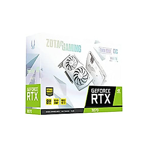 ZOTAC GAMING GeForce RTX 3070 Twin Edge OC White Edition LHR 8GB GDDR6 256-bit 14 Gbps PCIE 4.0 Gaming Graphics Card, IceStorm 2.0 Advanced Cooling, LED Logo Lighting, ZT-A30700J-10PLHR