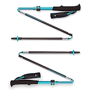 Black Diamond Womens Distance Carbon FlickLock Z Foldable Poles, Dark Patina, 125 cm