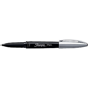 SHARPIE Grip Pens, Fine Point (0.8mm), Black, 2 Count (1757951)