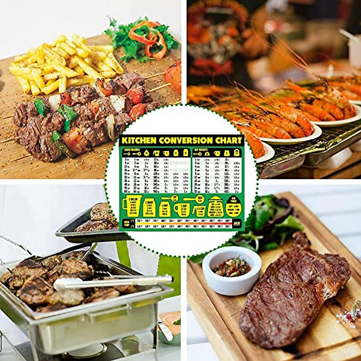 Air Fryer Cheat Sheet Magnet - Extra Large Easy to Read Airfryer Accessory - Magnetic Air Fryer Cooking Times Chart, Kitchen Gadget Reference Guide for Airfry Foods - Air Fryer Accessories