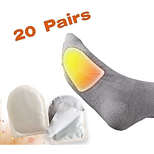 MR.ICE Toe Warmers Heating Pad with Adhesive Backing - Boot Heat Packs - Long Lasting Safe Natural Odorless Air Activated Warmers - Up to 8 Hours of Heat - 20 Pairs Value Packs