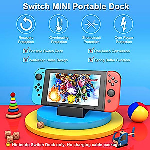 Ponkor Docking Station for Nintendo Switch/Nintendo Switch OLED, Charging Dock 4K HDMI TV Adapter Charger with USB 3.0 Port Compatible with Official Nintendo Switch Dock (No Charging Cable)