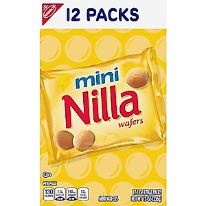 Nilla Wafers Mini Cookies, Vanilla Wafers, 48 Total Snack Packs (4 Boxes)