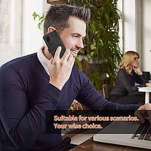 TTYSHTT for TCL 40 XL Case and Tempered Glass Screen Protector, PU Leather Flip Cover Wallet Phone Case Protector [Full Protection] [Card Slots] [Kickstand] for TCL 40 XL, Black