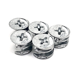 ReplacementScrews Metal Cam Lock Nuts Compatible with IKEA Parts 119030, 118224, 120076, 117434 Replaces Plastic Cams (Pack of 5)