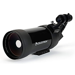Celestron – MAK 90mm Angled Spotting Scope – Maksutov Spotting Scope – Great for Long Range Viewing – 39x Magnification with 32mm Eyepiece – Multi-coated Optics – Rubber Armored