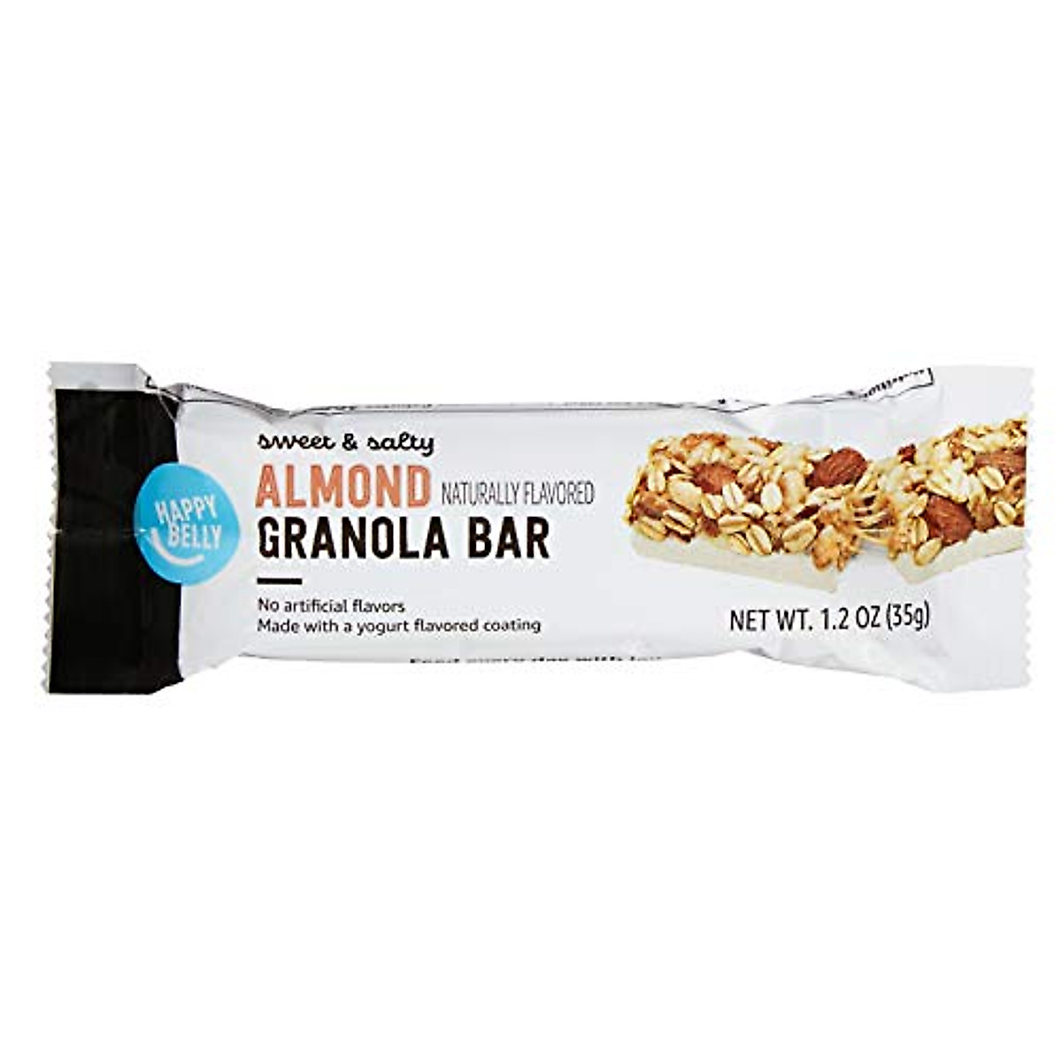 Amazon Brand - Happy Belly Sweet & Salty Almond Granola Bars, 1.2 Oz, 6 Count