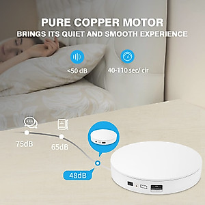 BAOSHISHAN Motorized Rotating Display Stand 13.7inch/110LB, 360 Degree Photography Turntable with Remote Control, Electric Turntable for Products Photo or Short Video, Panoramic Images, 3D Scanning