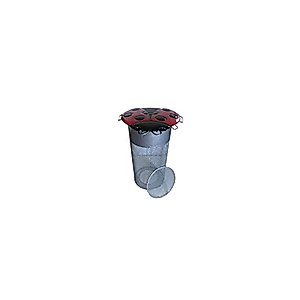 Eden's Circles Ladybug In-Ground Worm Composter (Galvanized Metal, Black/Red)