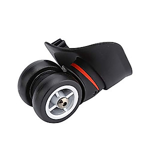 Alomejor 2pz Suitcase Wheel Luggage Wheel Replacement Per Valigia Trolley Right and Left