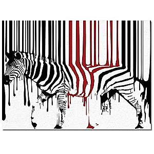 Outdoor Rug 4'x6' Area Rug for Bedroom Decor Living Room Decor, Non-Shedding Boho Carpet Floor Mats Entryway Foyer Kitchen Rugs, Funny Zebra Black and Red Home Decor Bathroom Rugs