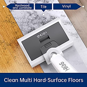 HiKiNS Cordless Wet Dry Vacuum Cleaner Mop Vacuum Combo - One-Step Wash and Mop Hard Floors and Multi-Surface, Lightweight and Handheld, 60 min Long Runtime, with Self-Cleaning Stand Base