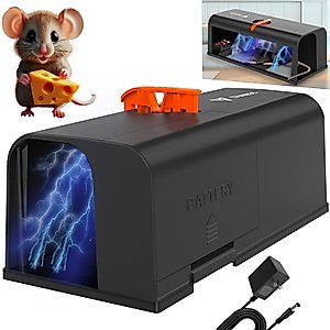 Mouse Traps Indoor for Home,Reusable Electric Humane Rat Trap with Upgraded Anti-Escape Design,Instantly Kill Rodent Zapper with Powerful Voltage,Effective Work for Mice in Living Room,Kitchen,Attic