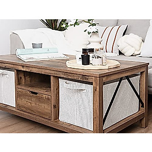 StorageWorks Two 3-Shelf Separable Closet Hanging Shelves with 2-Pack Storage Bins