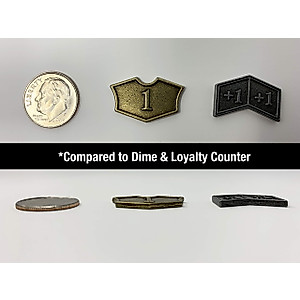 Citadel Black MTG Buff Counters +1/+1 and -1/-1 Set of 20 Metal Tokens - with Velvet Drawstring Pouch, Antique Silver Finish Metal Tokens, Magic: The Gathering, Gray