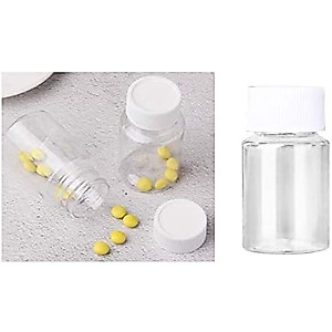 Bettomshin 30Pcs 30ml PE Plastic(Food Grade) Bottles, Wide Mouth Lab Reagent Bottle, Liquid/Solid Sample Seal Sample Storage Container