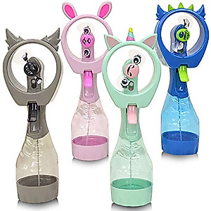 Handheld Misting Fan Mini Personal Portable Water Spray Fan Battery Operated Fan Personal Misting Bottle Portable Handheld Fan Batteries Included Held Cooling Mister Blower Perfect for Outdoor, Blue