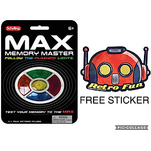 Big Game Toys~MAX Memory Game Simon Says Handheld Electronic Game Lights Sound Travel Portable + Free Sticker
