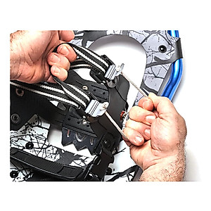 Whitewoods LT30 Adult Aluminum Alloy Back Country Touring Snowshoes, 200+lbs, Blue, LT 30 – 30"x82" for 200+lbs