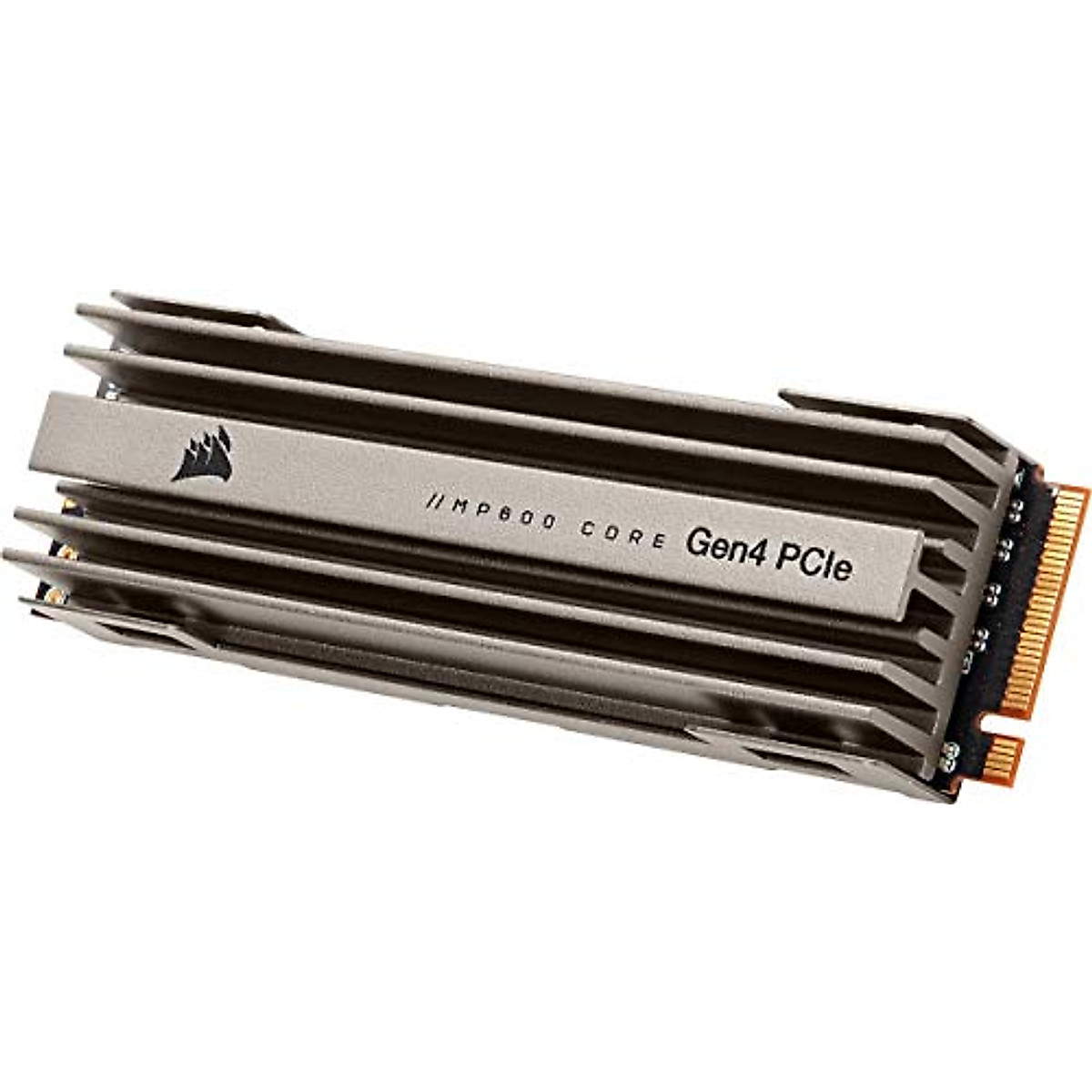 Corsair MP600 CORE 2TB M.2 NVMe PCIe x4 Gen4 SSD (Up to 4,950MB/sec Sequential Read & 3,700MB/sec Sequential Write Speeds, High-Speed Interface, 3D QLC NAND, Built-in Heatspreader) Aluminum