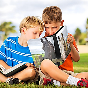 PYBUG Horse Trading Card Binder with Nylon Strap 4-Pocket Waterproof PU Leather Card Collection Binder for 400 Cards Sturdy Card Holder Folders for Game Cards,Sports Cards