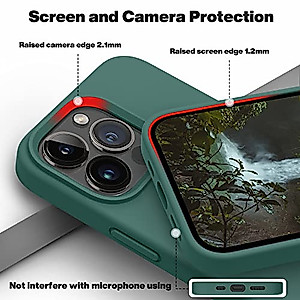 OTOFLY Designed for iPhone 13 Pro Max Phone Case, Silicone Shockproof Slim Thin Phone Case for iPhone 13 Pro Max 6.7 inch (Midnight Green)