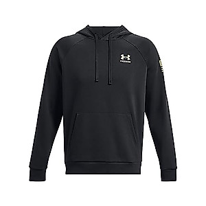 Under Armour mens Freedom Flag Fleece Hoodie, (002) Black / / None, Medium
