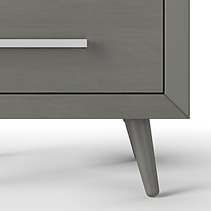 Child Craft Cranbrook 2 Drawer Nightstand for Nursery or Bedroom, Large Storage Drawers, Made of Sturdy Pinewood, Non-Toxic, Baby Safe Finish (Lunar Gray)
