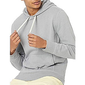Amazon Essentials Men's Lightweight French Terry Hooded Sweatshirt, Light Grey Heather, Medium