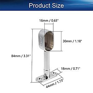 Yinpecly Shower Curtain Rods Wardrobe Pipe Lever Wall Mounted Support Bracket Suitable Pipe Diameter 0.63" x 1.18" Bright Light Tone 2pcs