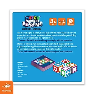 Foxmind Match Madness Extreme Expansion, Fun Puzzle Race for Family and Friends