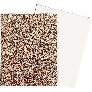 Rose Gold Glitter Cardstock Paper ( 8.5 x 11 Inches, 30 Pack)