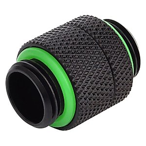 Bitspower G1/4" Male to Male Extender Fitting (14mm), Rotary, Matte Black
