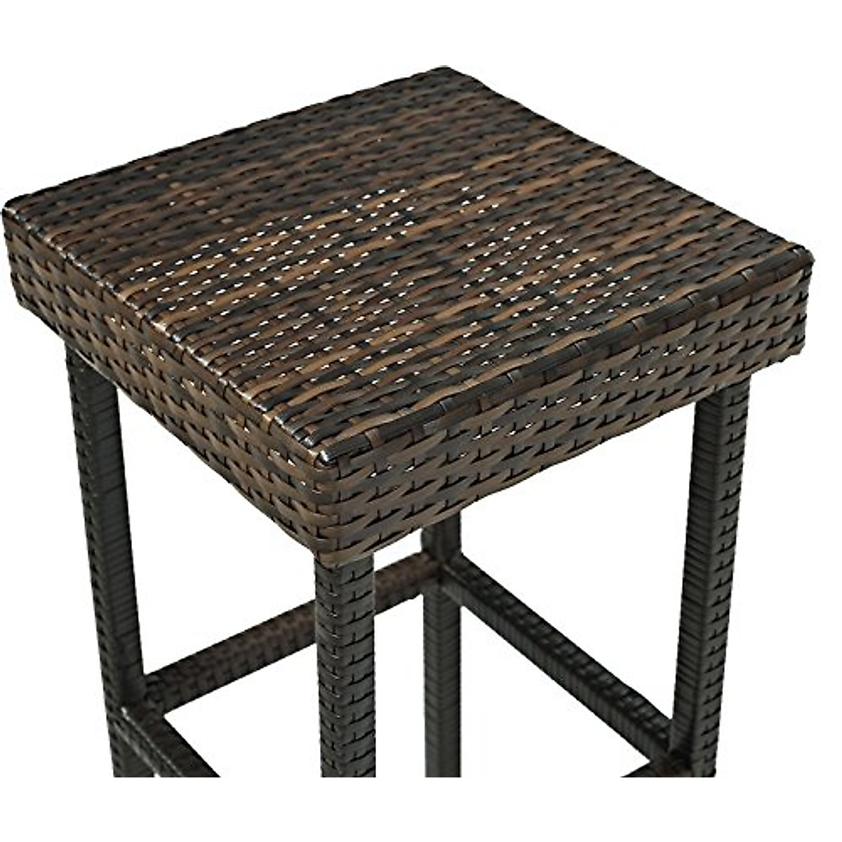 Crosley Furniture Palm Harbor Outdoor Wicker 29-inch Bar Stools - Brown (Set of 2)