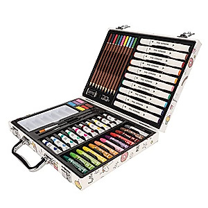 Marker Crayon Kit Arts and Crafts Supplies Coloring Art Kit Gift Case Markers Crayon Colour Pencils, 53pcs Art Set for Budding Artists Kids Teens Boys Girls CrayonsDrawing &