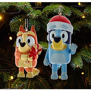 Bluey and Bingo Ornaments - Christmas Tree Decoration - Officially Licensed - 2 Assorted
