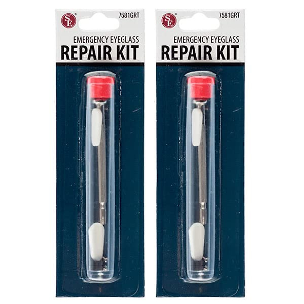 (2 Pack) 11pc Compact Eye Glasses Repair Kit Case for Fixing All Kinds of Broken Glasses