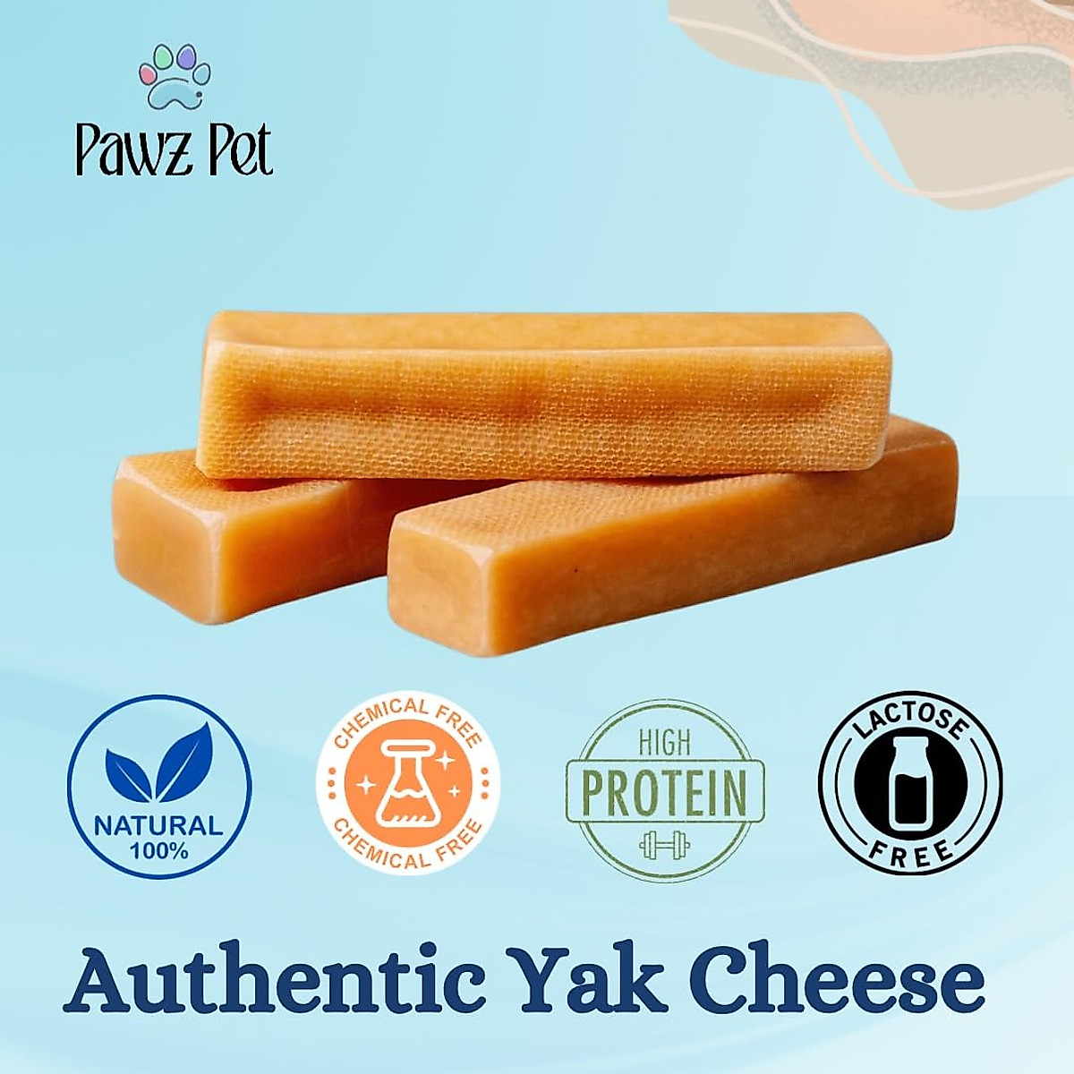 Himalayan Yak Chews for Dogs – 100% Natural & Healthy Yak Cheese Chews - X Large (5 Pack) Dog Cheese Sticks - Gluten-Free High-Protein Premium Yak Bones for Dogs - Perfect for Long-Lasting Chewing