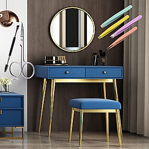 Tweezers Set ，Stainless Steel Plucking Precision Tweezers Set for Ingrown Hair Remove and Lash Extension, Plucking Tweezers with Leather Case for Ladies Gifts (6-Piece)