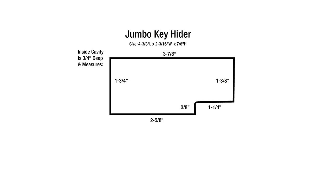 Lucky Line Jumbo Magnetic Key Hider - Hide Large Keys Securely