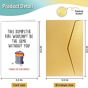 Funny Encouragement Card, Cute Thank You Card for Women Men, Appreciation Card for Coworker Boss, Moral Support Card