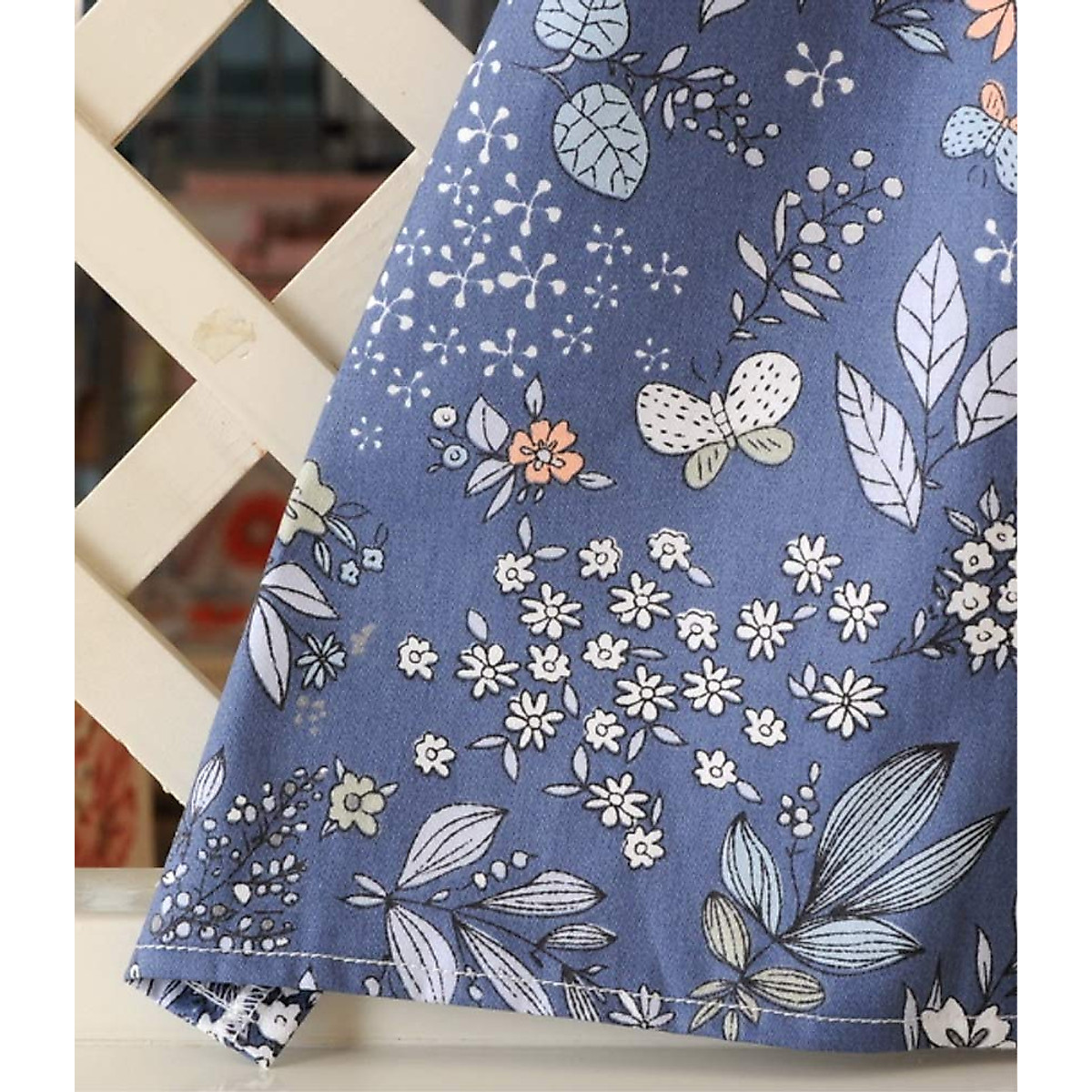 CRB Fashion Kids Cooking Baking Apron | Toddler, Little Girls, Cute Kitchen Chef Aprons (2 to 5 Years Old, Blue Blue)